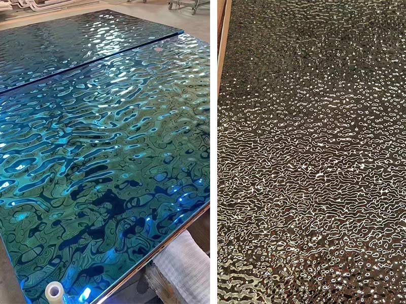 Customized Medium Wave Water Ripple Finish Stainless Steel Sheet ...